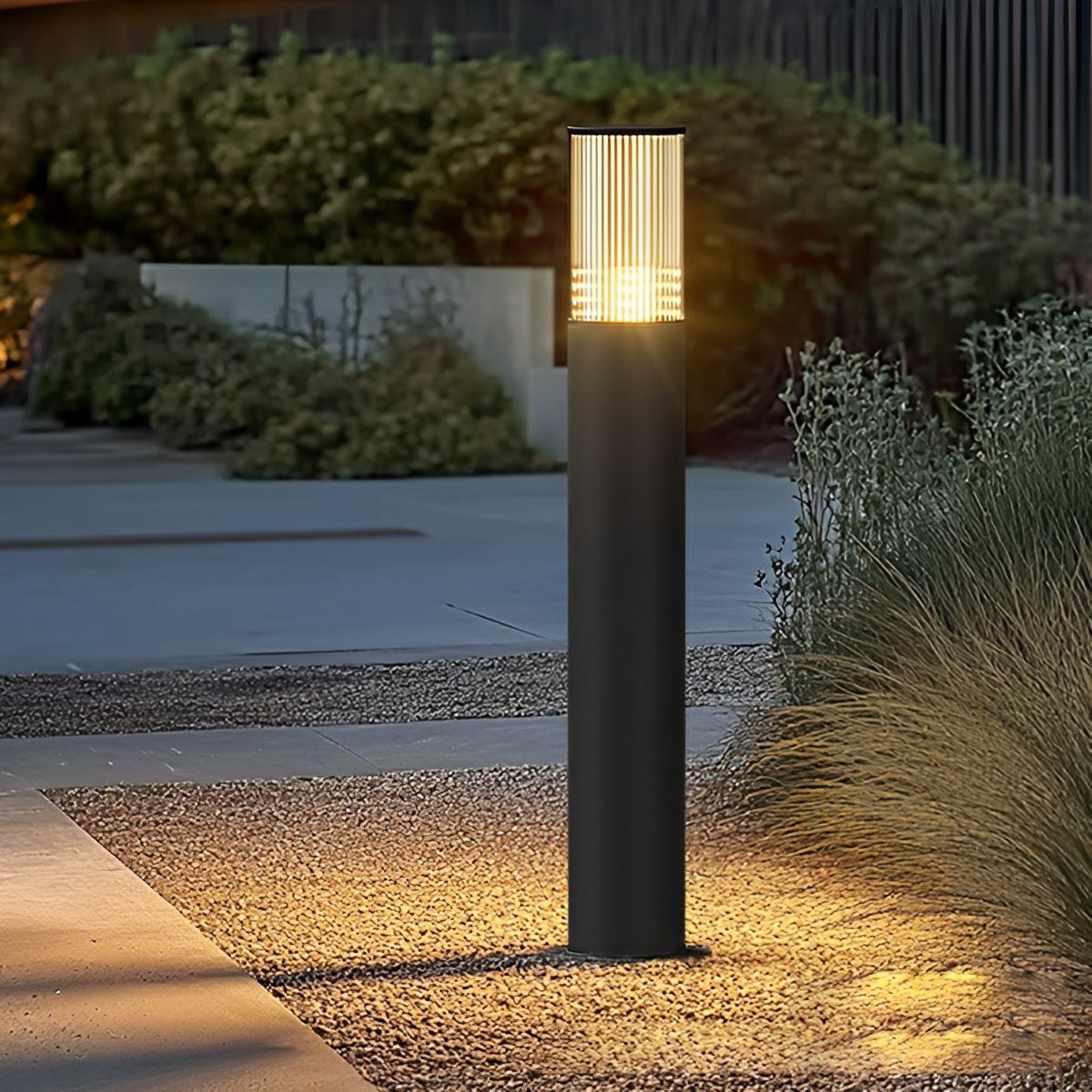 Modern Waterproof Cylinder Outdoor Garden LED Lawn Pillar Lights Bollard Lamp Landscape Light ...