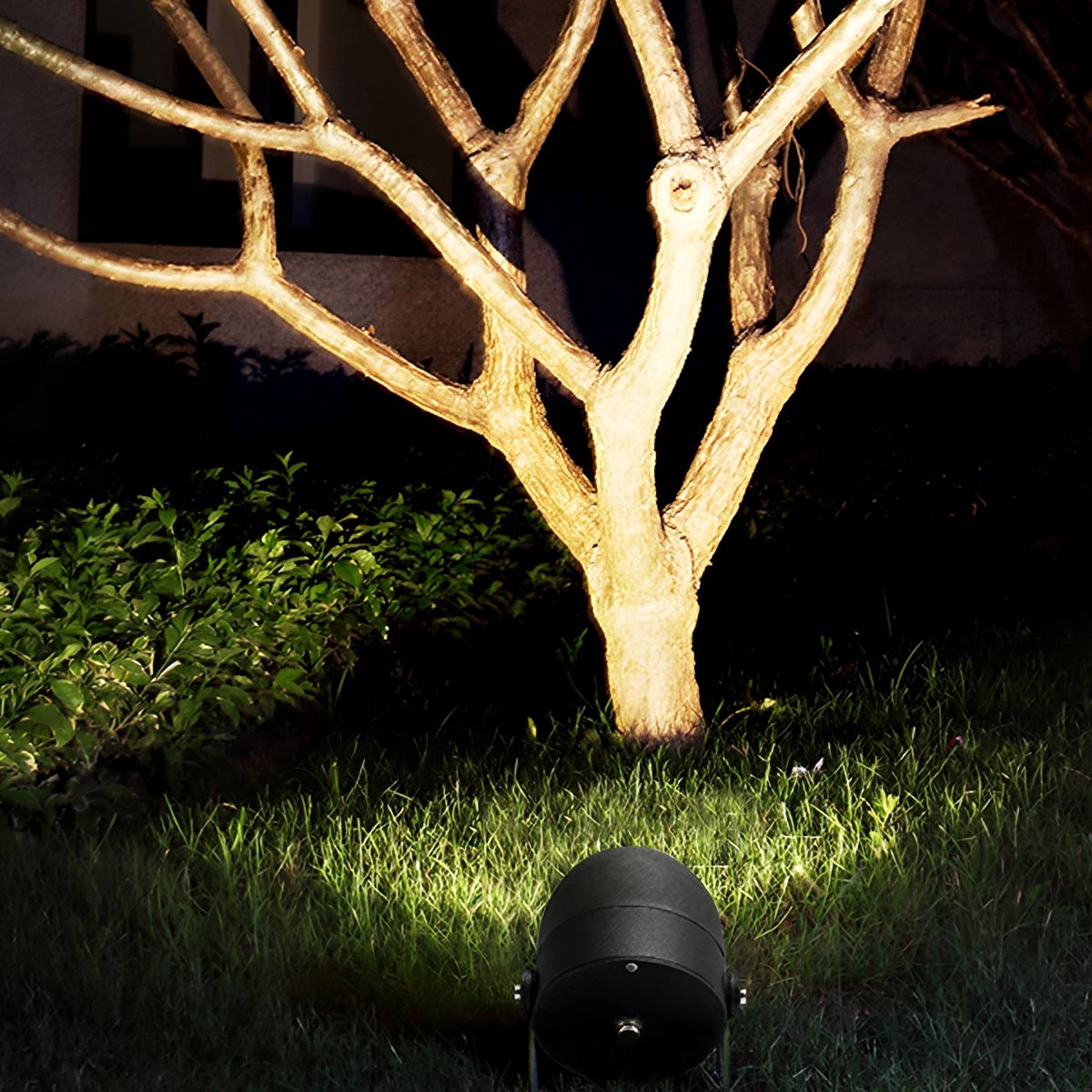 Adjustable Waterproof LED Anti-slip Black Modern Outdoor Spotlight Tree ...