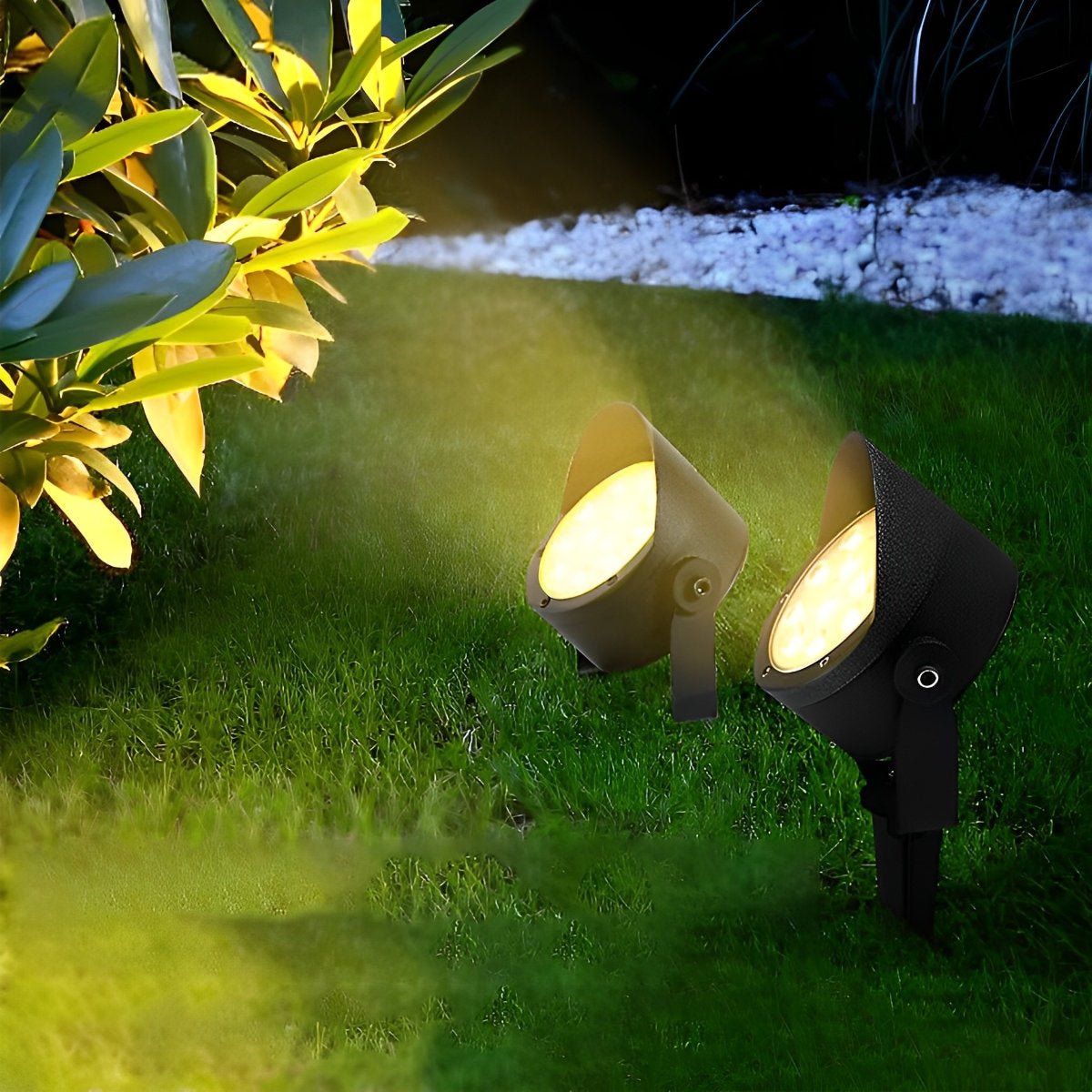 Adjustable Waterproof LED Anti-slip Black Modern Outdoor Spotlight Tree ...