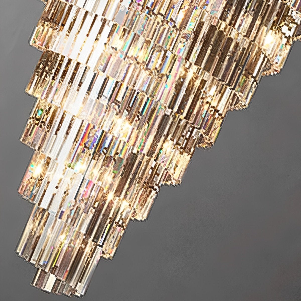 Classical Spiral Conical Design Shining Crystal Chandelier Light ...