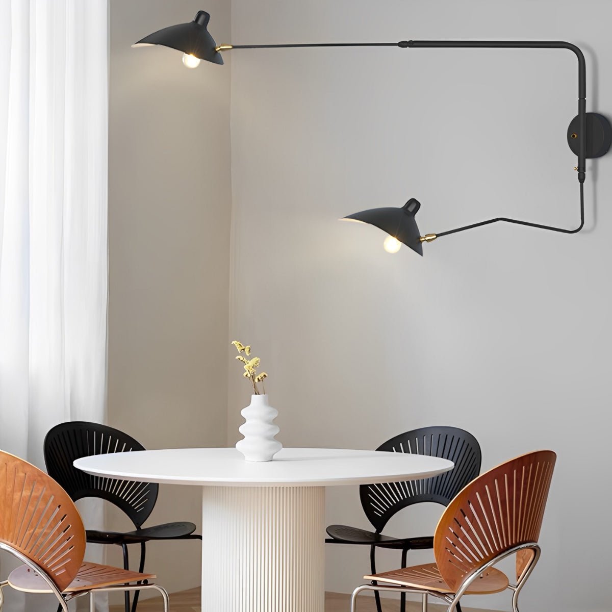 Creative Adjustable Iron Industrial Swing Arm Wall Lamp Wall Sconce ...