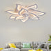 Creative Flower Three Step Dimming LED Ceiling Fan Lights for Living ...