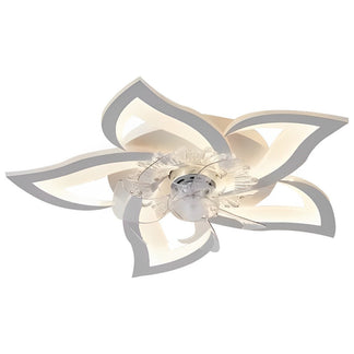 Creative Flower Three Step Dimming LED Ceiling Fan Lights for Living ...