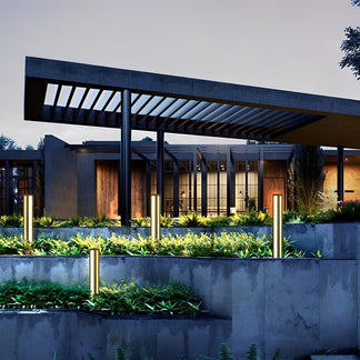 Rectangular Waterproof LED Outdoor Post Lights Column Light Pole Lamp ...