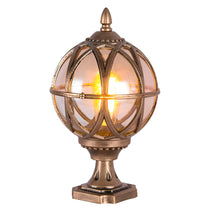 Farmhouse Retro Round Ball Globe Waterproof Outdoor Fence Post Lights ...