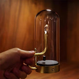Flame Fire Water Drop Desk Lamp with USB Rechargeable Table Lamp Night ...