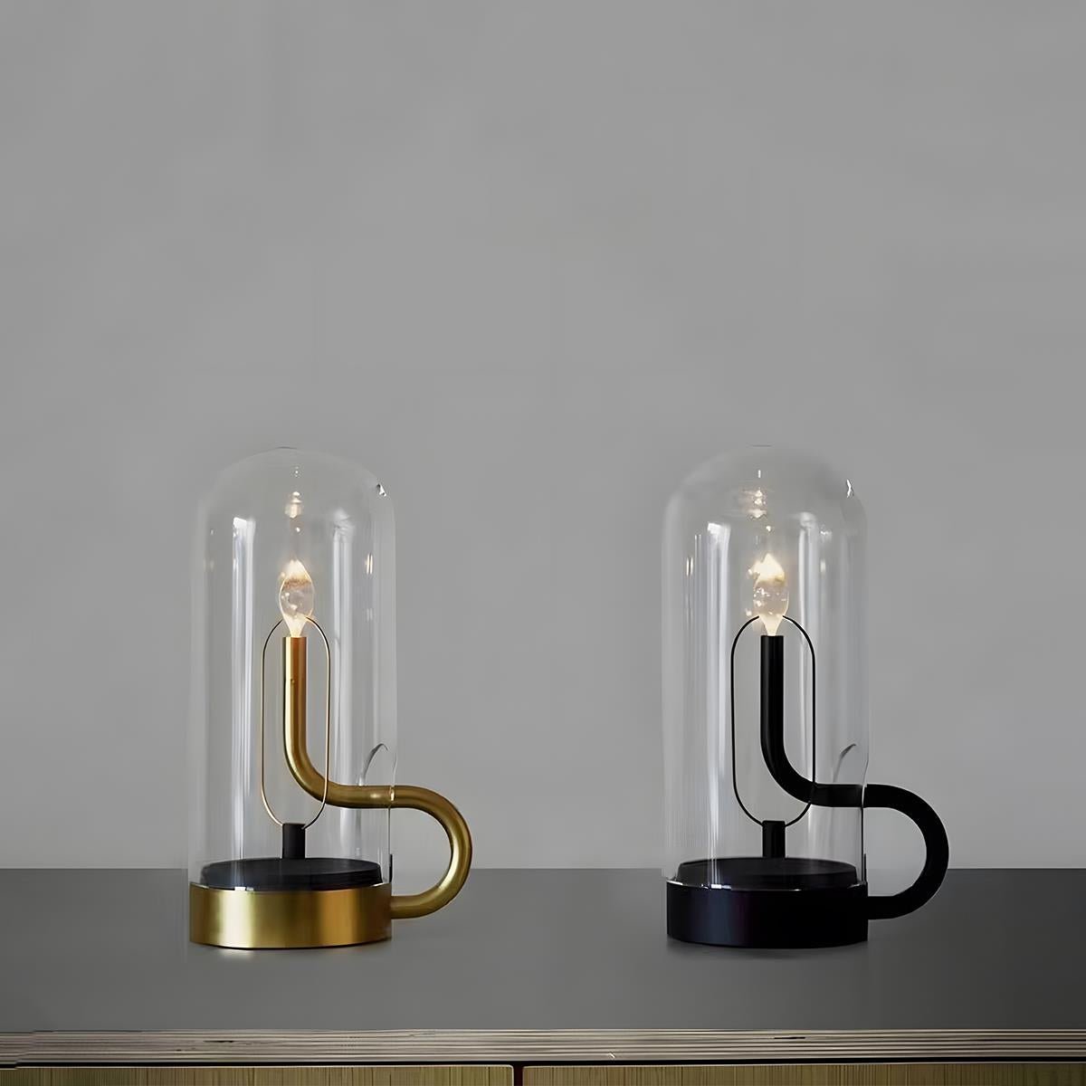 Flame Fire Water Drop Desk Lamp with USB Rechargeable Table Lamp Night ...