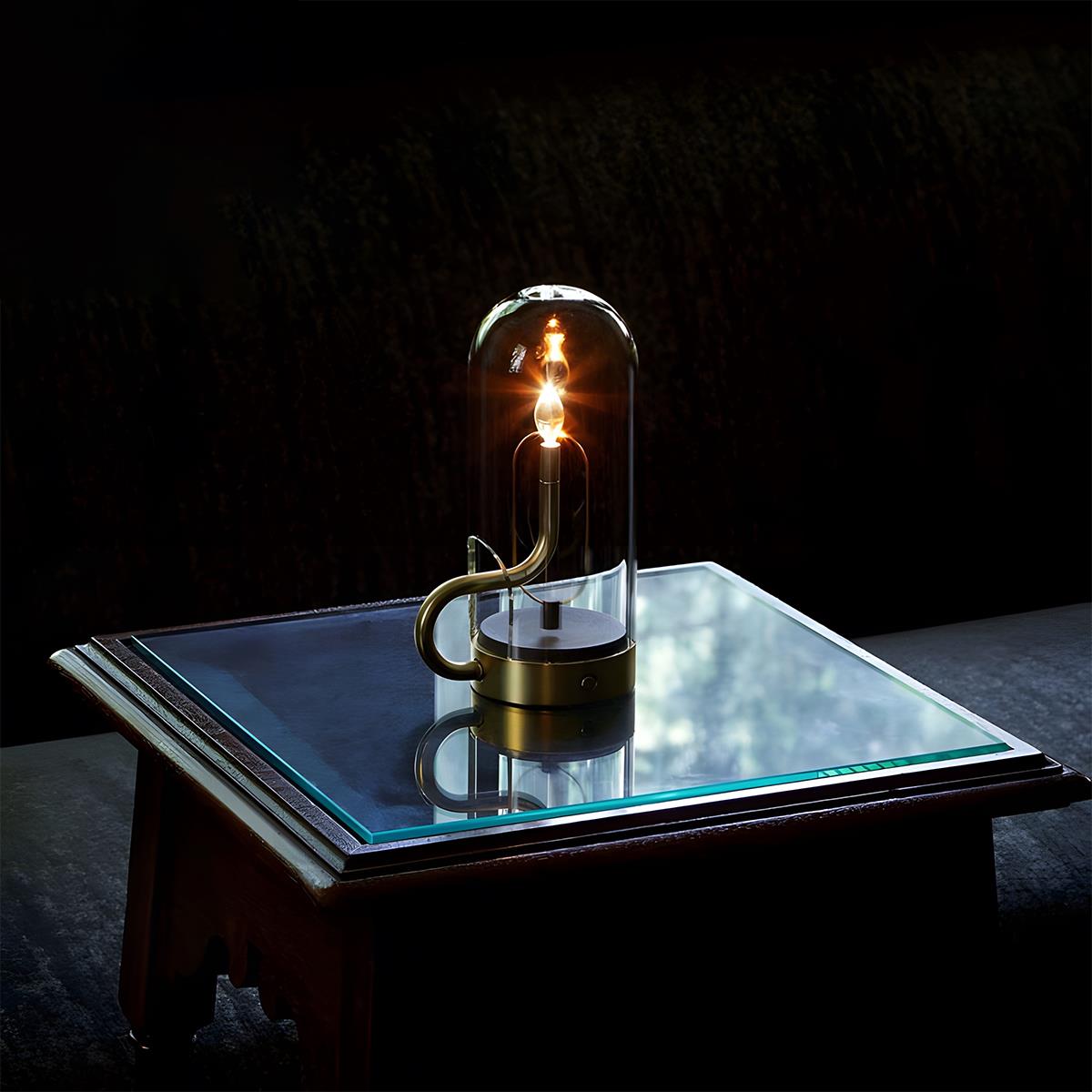 Flame Fire Water Drop Desk Lamp with USB Rechargeable Table Lamp Night ...