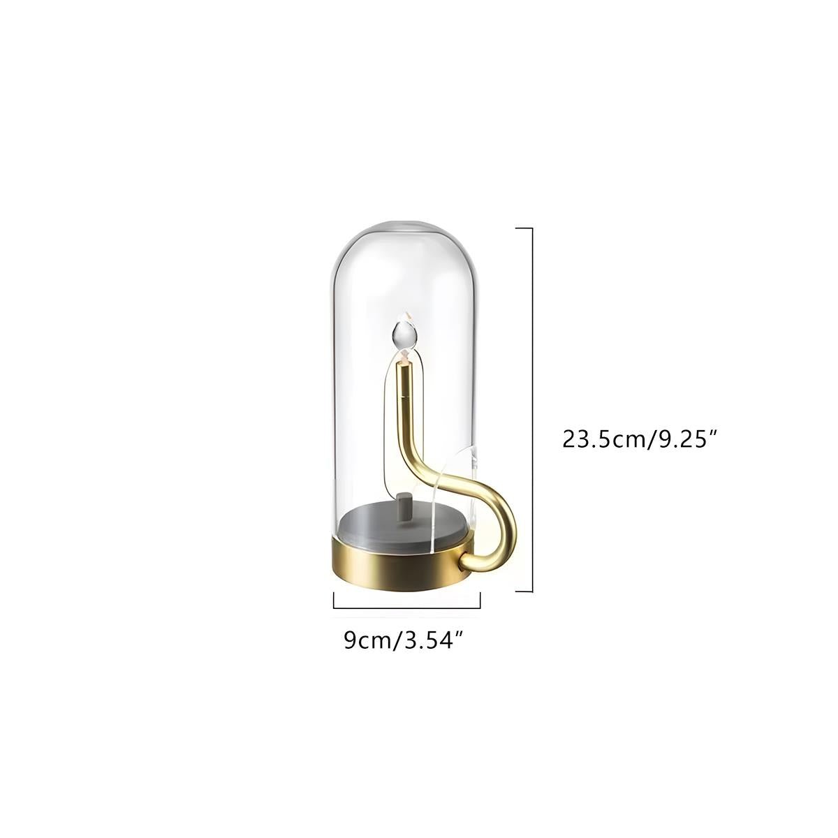 Flame Fire Water Drop Desk Lamp with USB Rechargeable Table Lamp Night ...