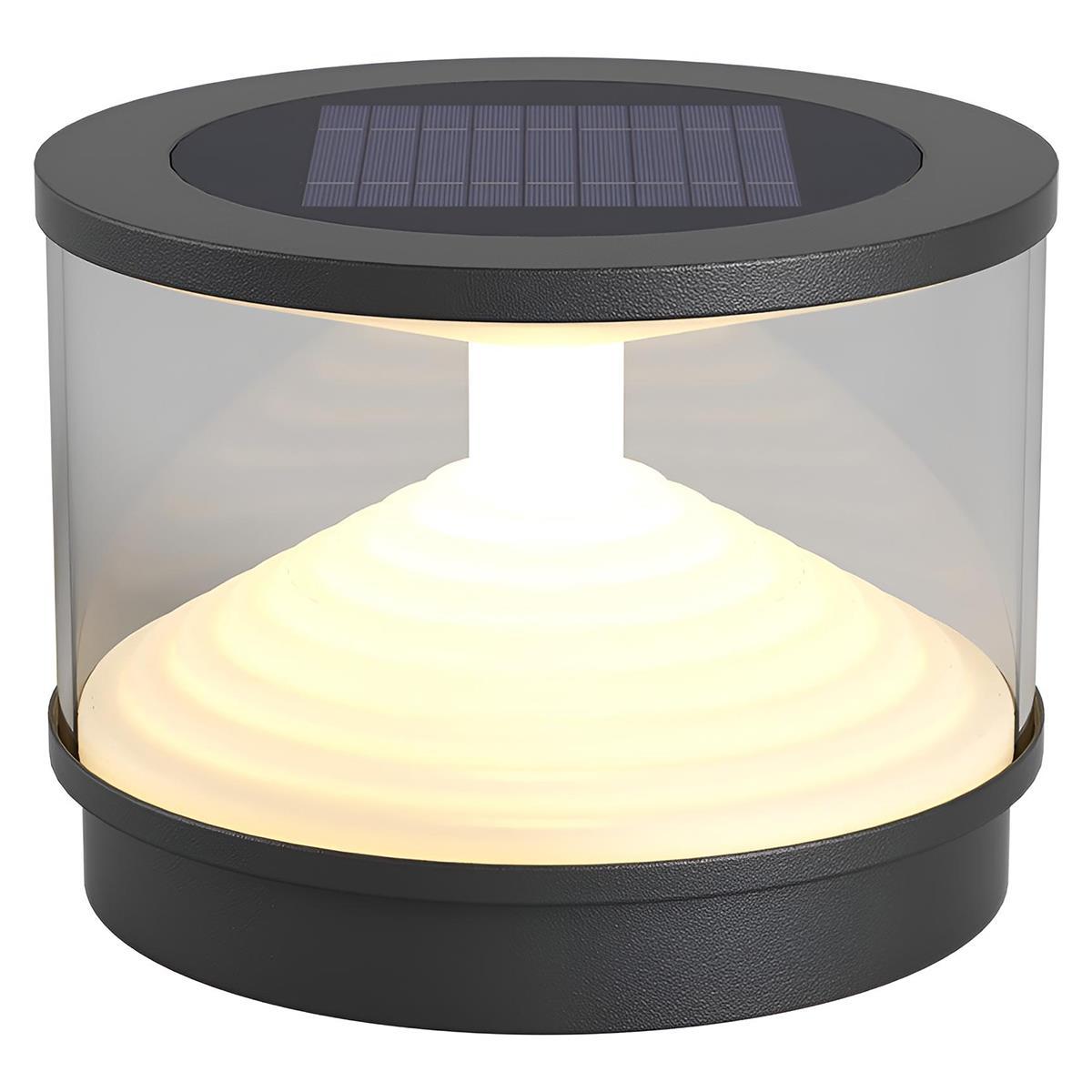 Modern Creative Gray Waterproof Solar Hourglass Funnel Outdoor Post ...