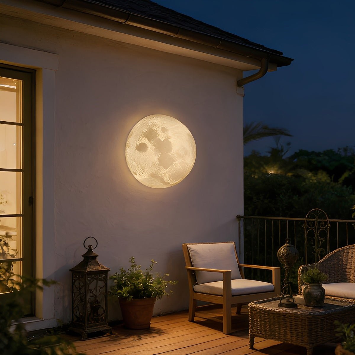 Solar Hemisphere Half Moon Wall Sconce Lighting Waterproof Outdoor ...