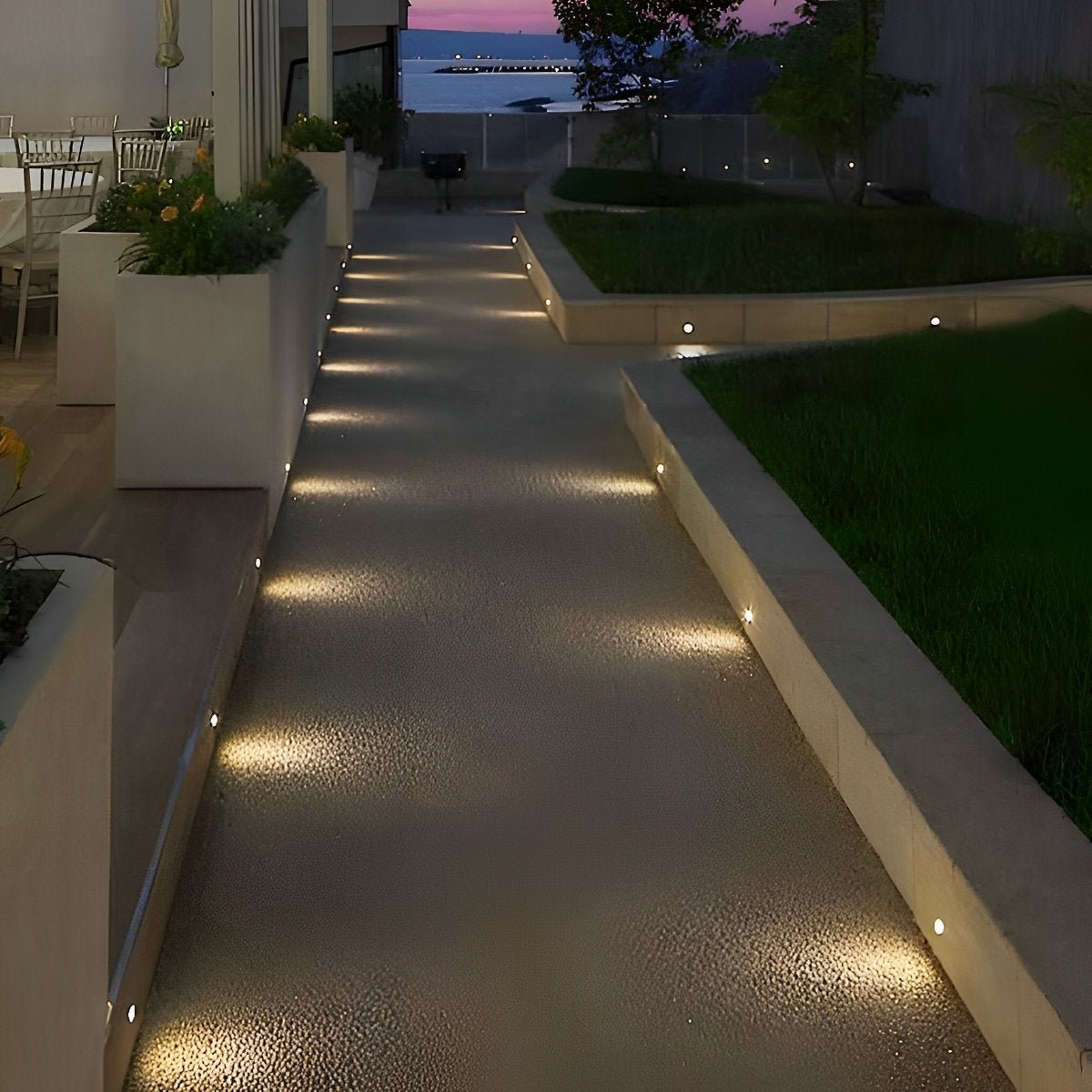 LED Deck Stair Lights Outdoor Step Lights Recessed In-ground Lights ...