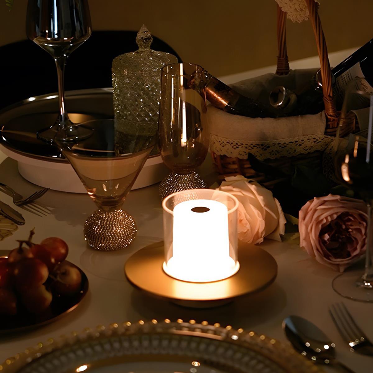 Creative LED Dimmable Touch Sensitive Rechargeable Table Lamp Night ...