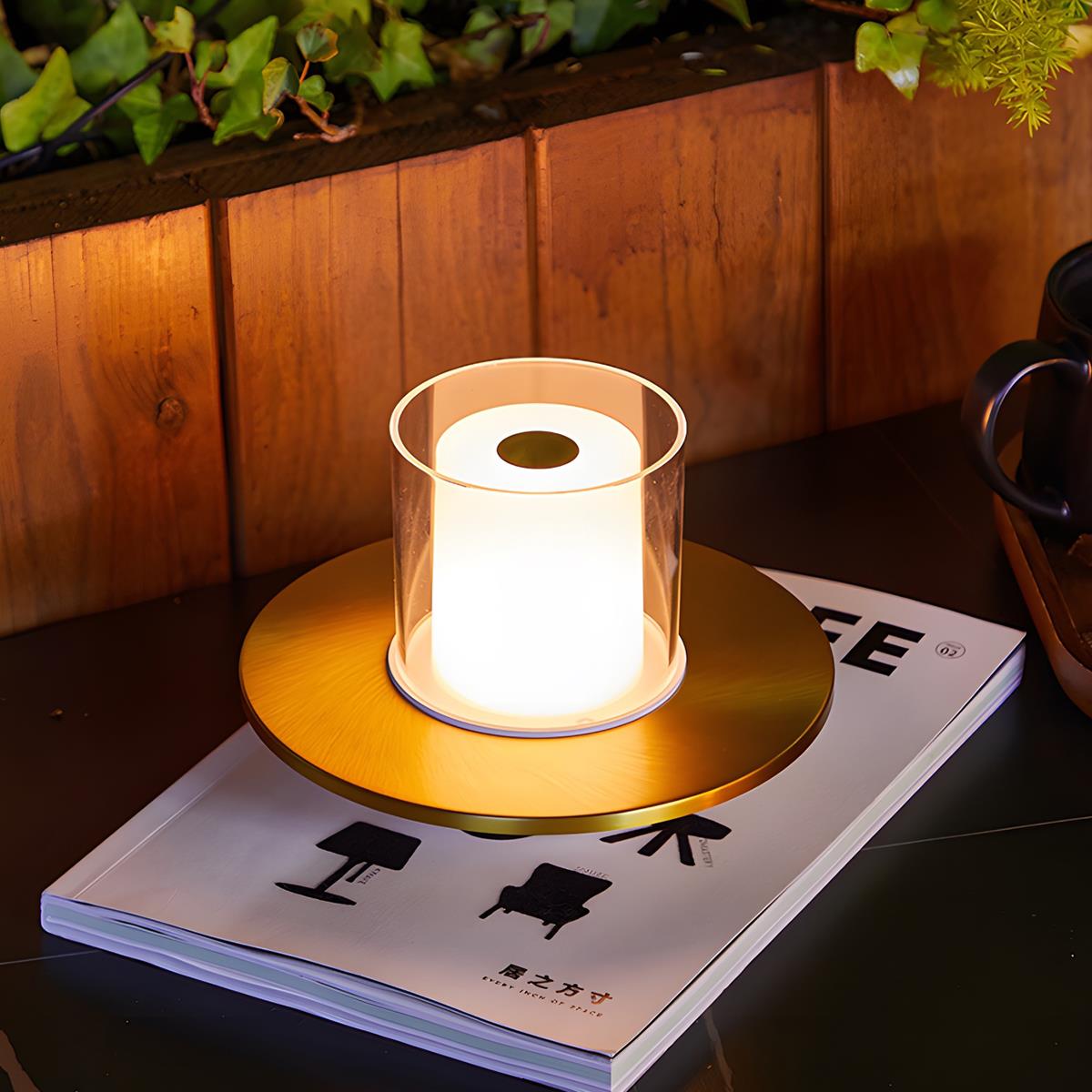 Creative LED Dimmable Touch Sensitive Rechargeable Table Lamp Night ...