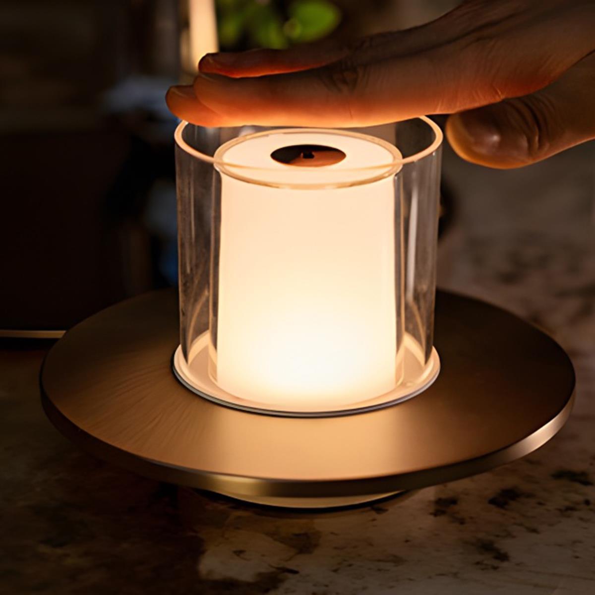 Creative LED Dimmable Touch Sensitive Rechargeable Table Lamp Night ...