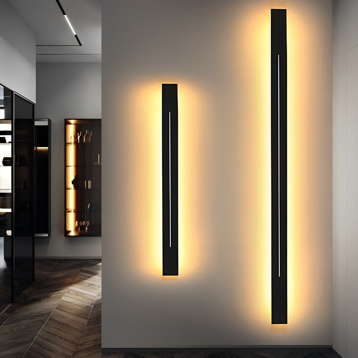 Modern Minimalist Dimmable Long Strip LED Wall Lights Sconce Wall Lamp for Living Room Bedroom ...