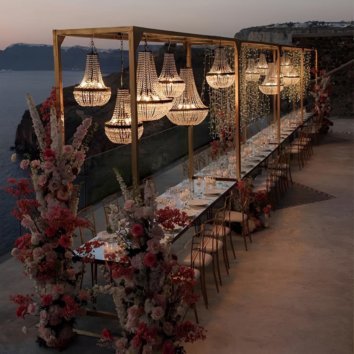 French Luxury Romantic Waterproof Outdoor Banquet Wedding Crystal ...