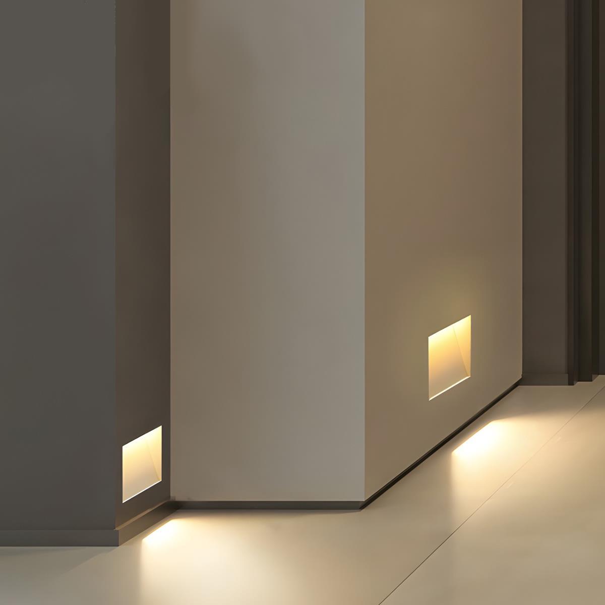 Minimalist Motion Sensor LED Recessed Wall Sconces Lighting Stairway ...