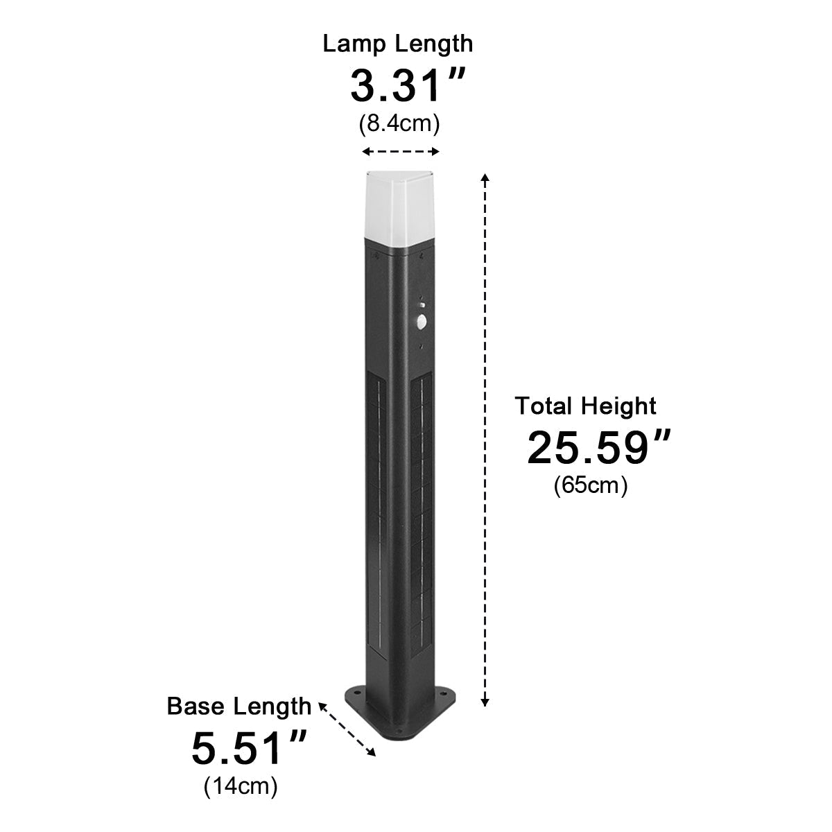 Modern Solar LED Triangular Outdoor Pathway Bollard Light – Flyachilles