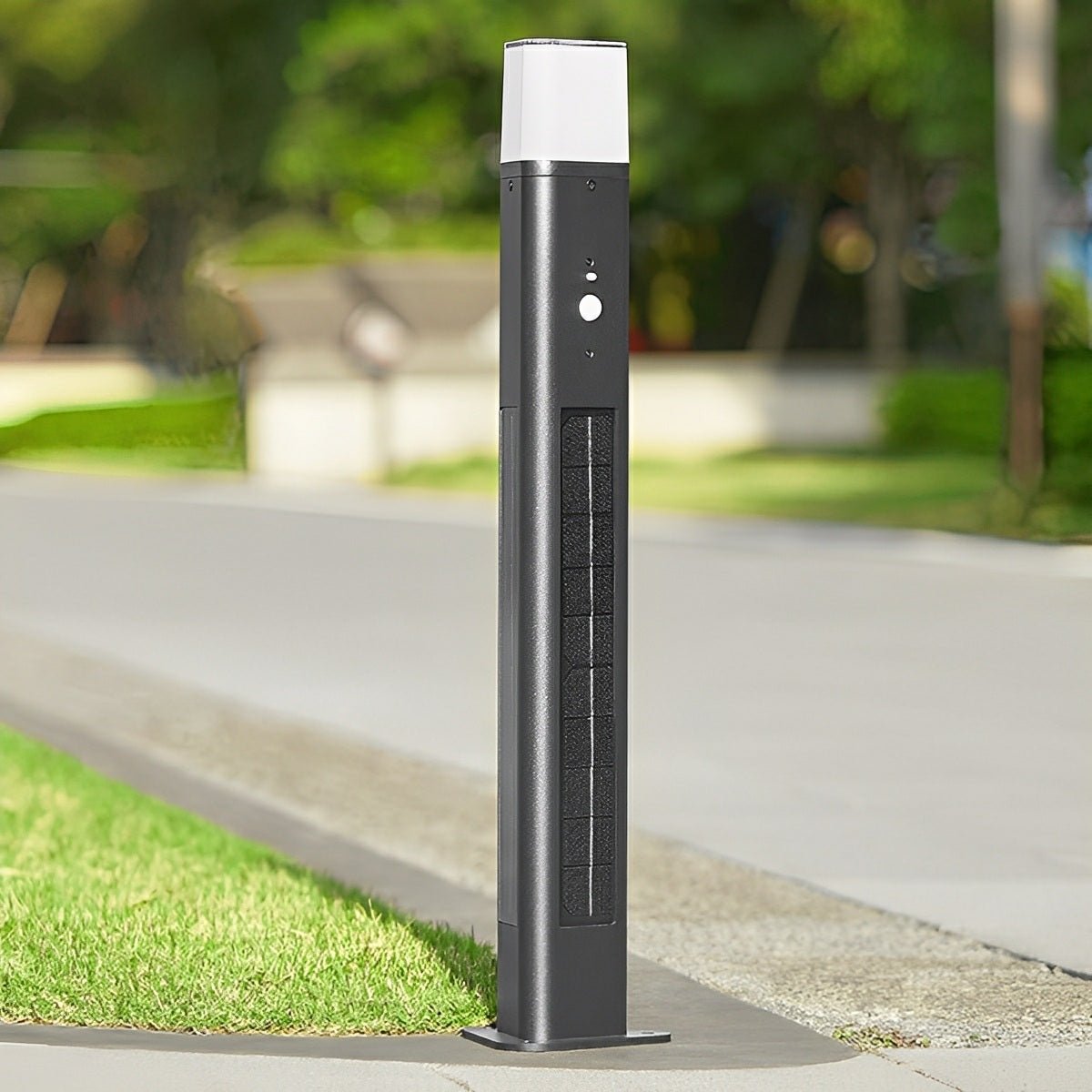 Modern Solar LED Triangular Outdoor Pathway Bollard Light – Flyachilles