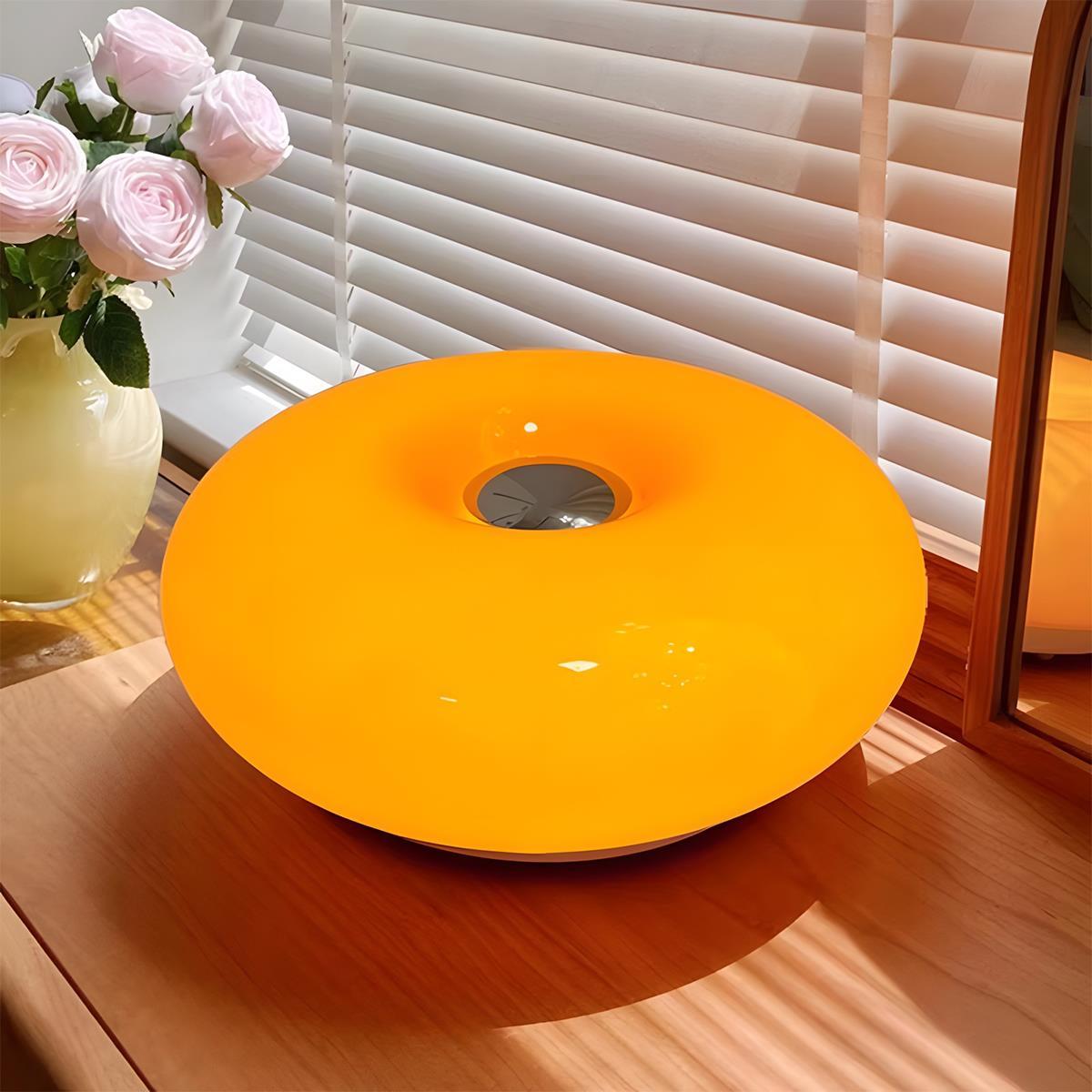 Modern Bauhaus Creative Glass Donut Doughnut LED Indoor Desk Table Lamp ...