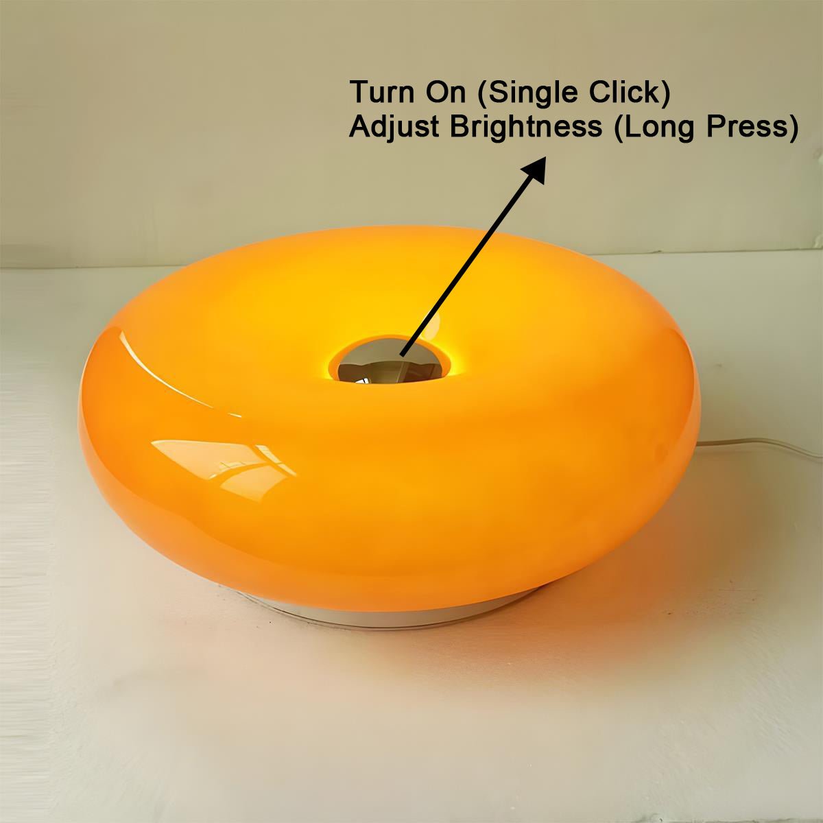 Modern Bauhaus Creative Glass Donut Doughnut LED Indoor Desk Table Lamp ...