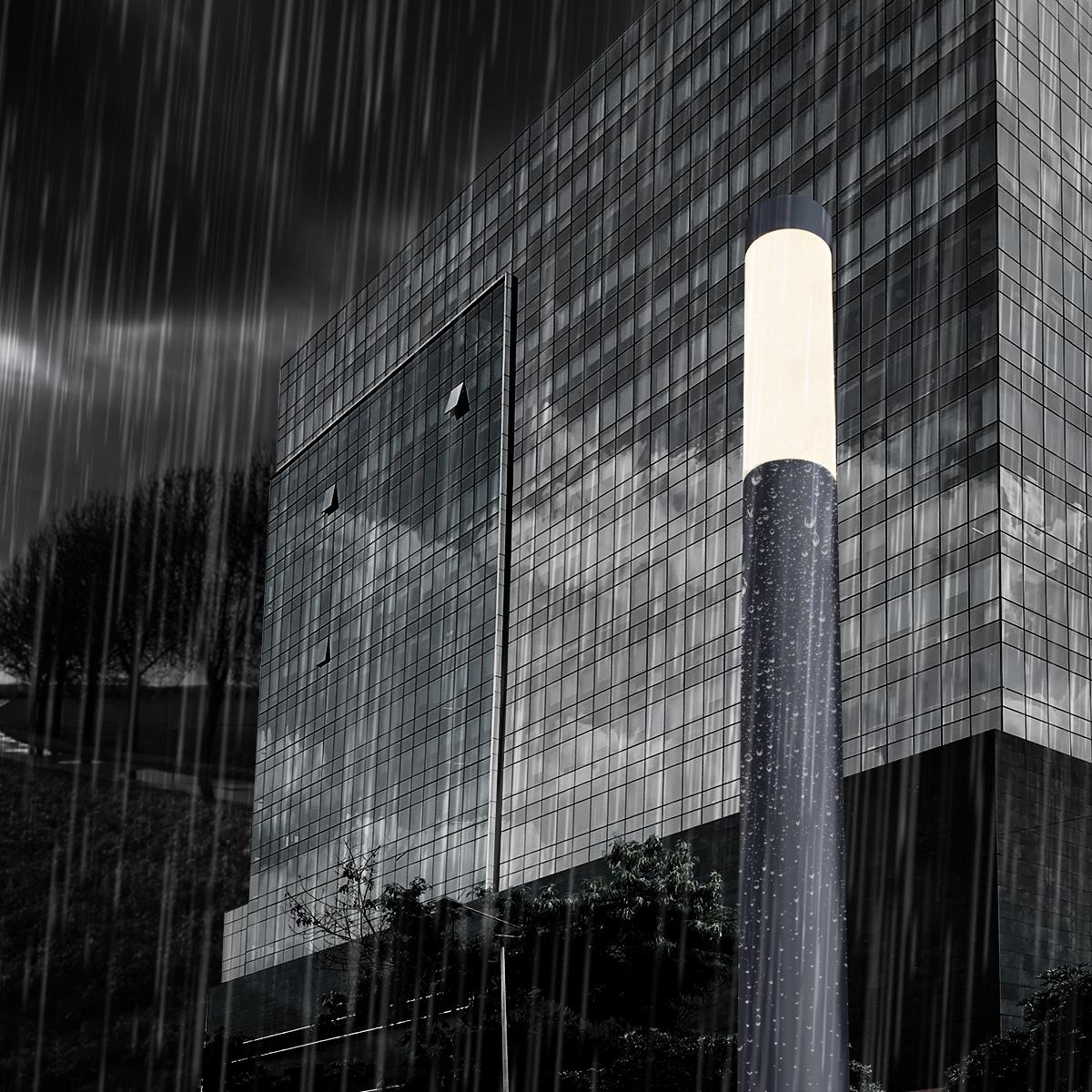 Modern Minimalist Black Cylinder LED Column Outdoor Post Lights High ...