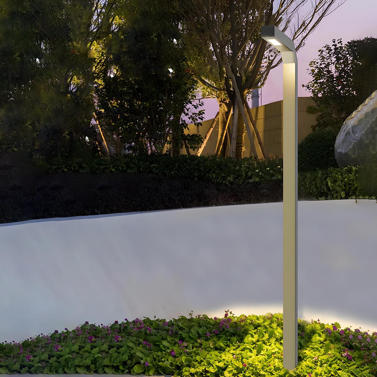 Modern Waterproof Minimalist Black LED Column Outdoor Post Lights ...