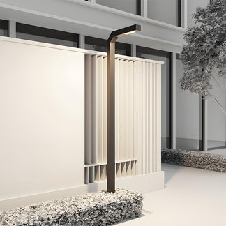 Modern Waterproof Minimalist Black LED Column Outdoor Post Lights ...