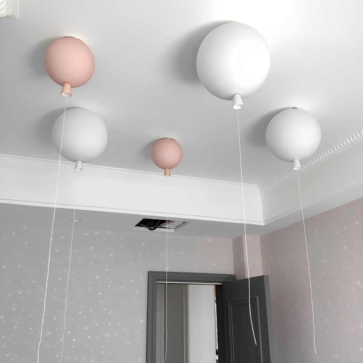 Creative Nordic Modern Colorful Balloon LED Ceiling Lighting Children ...