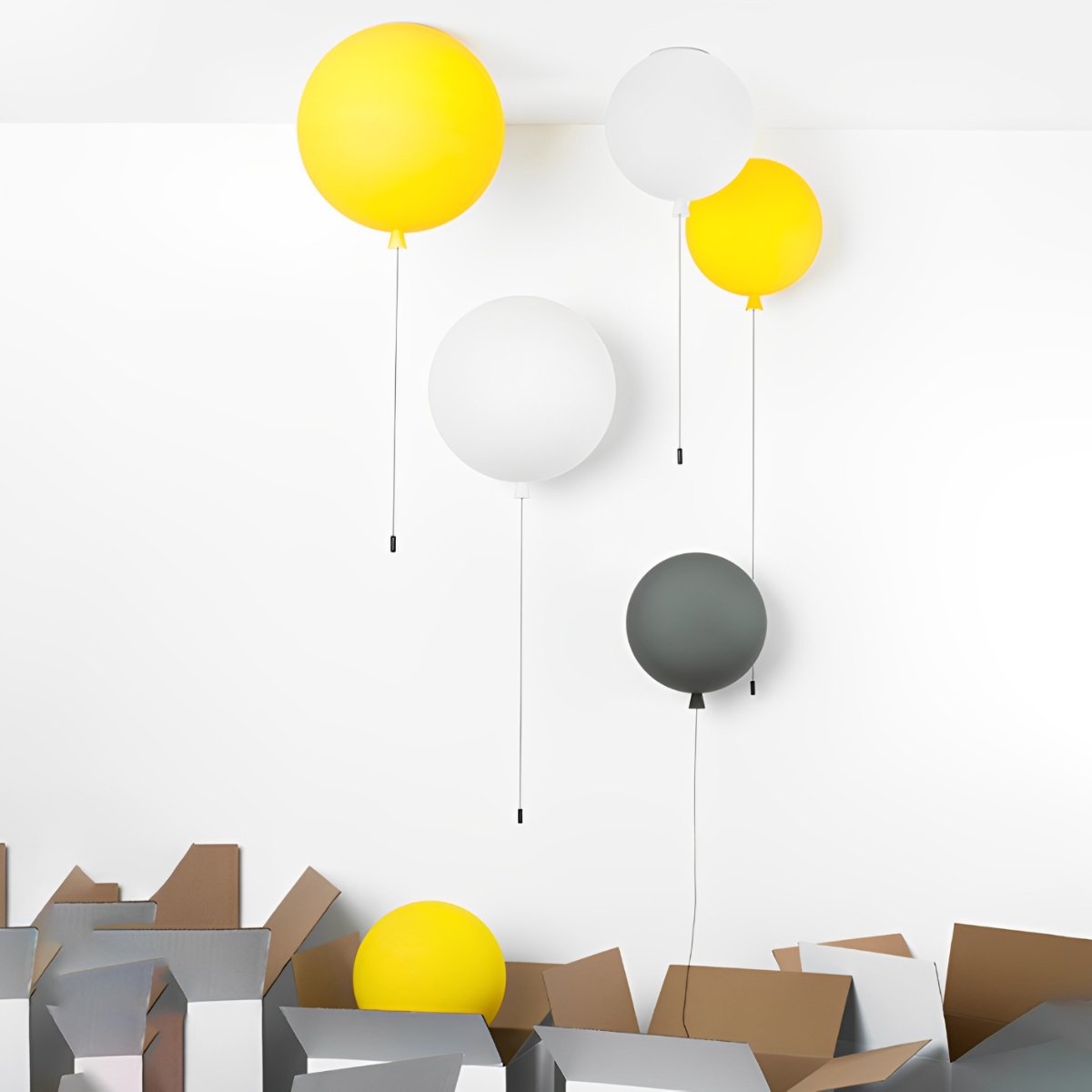 Creative Nordic Modern Colorful Balloon LED Ceiling Lighting Children ...