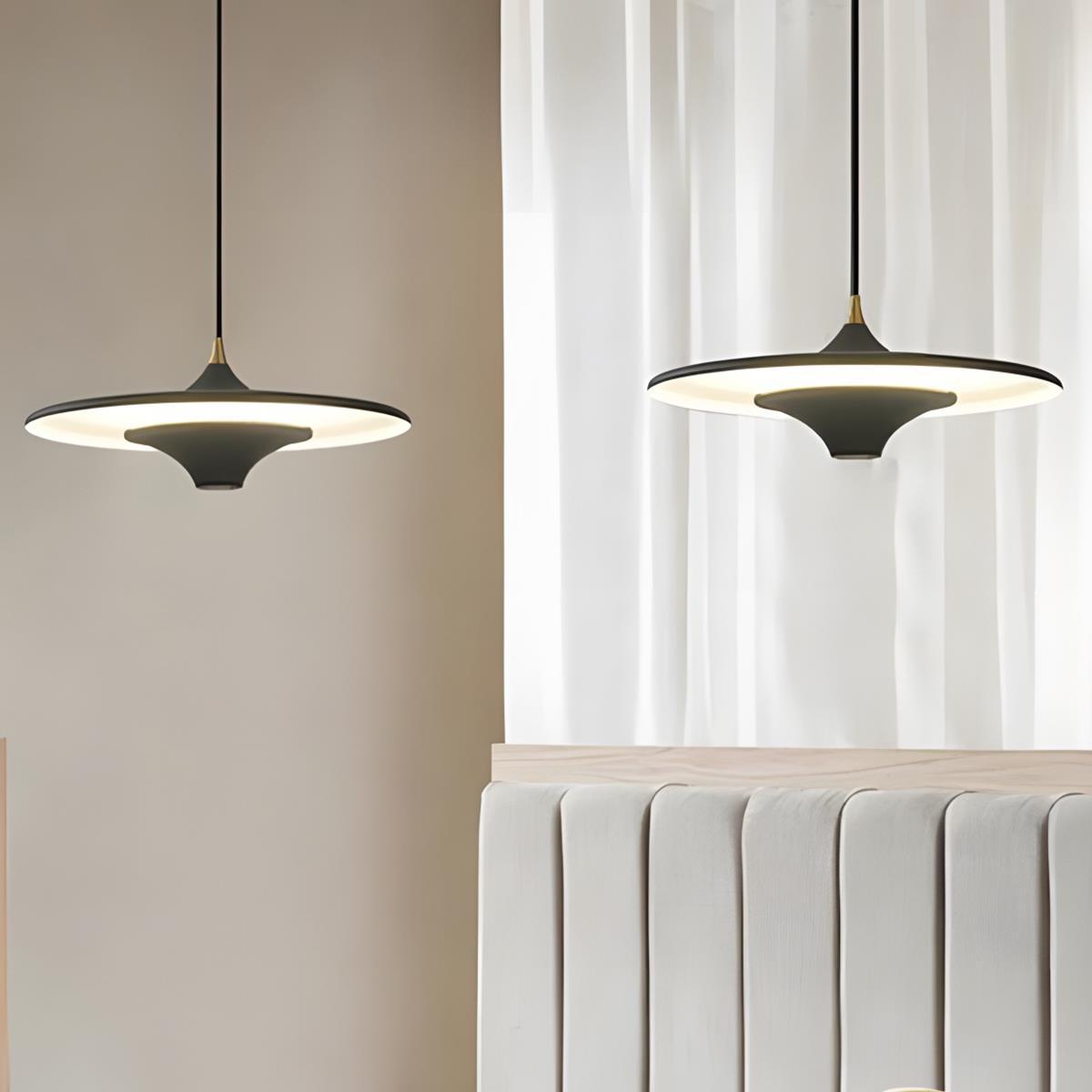 Modern Minimalist Galaxy UFO Dish LED Pendant Lights Hanging Light ...