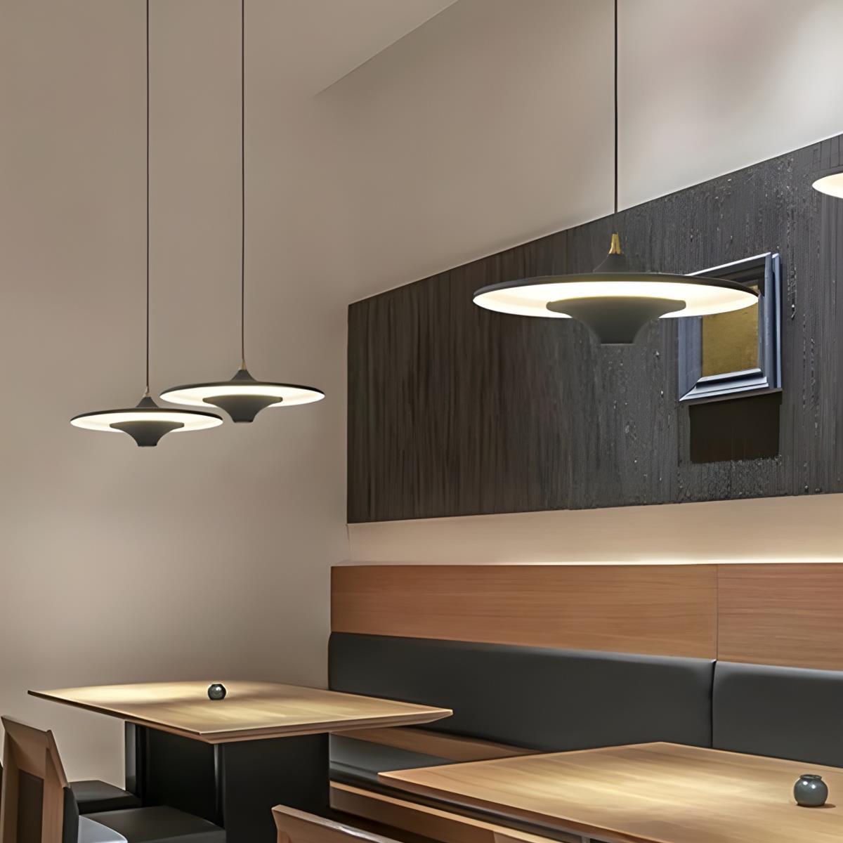 Modern Minimalist Galaxy UFO Dish LED Pendant Lights Hanging Light ...
