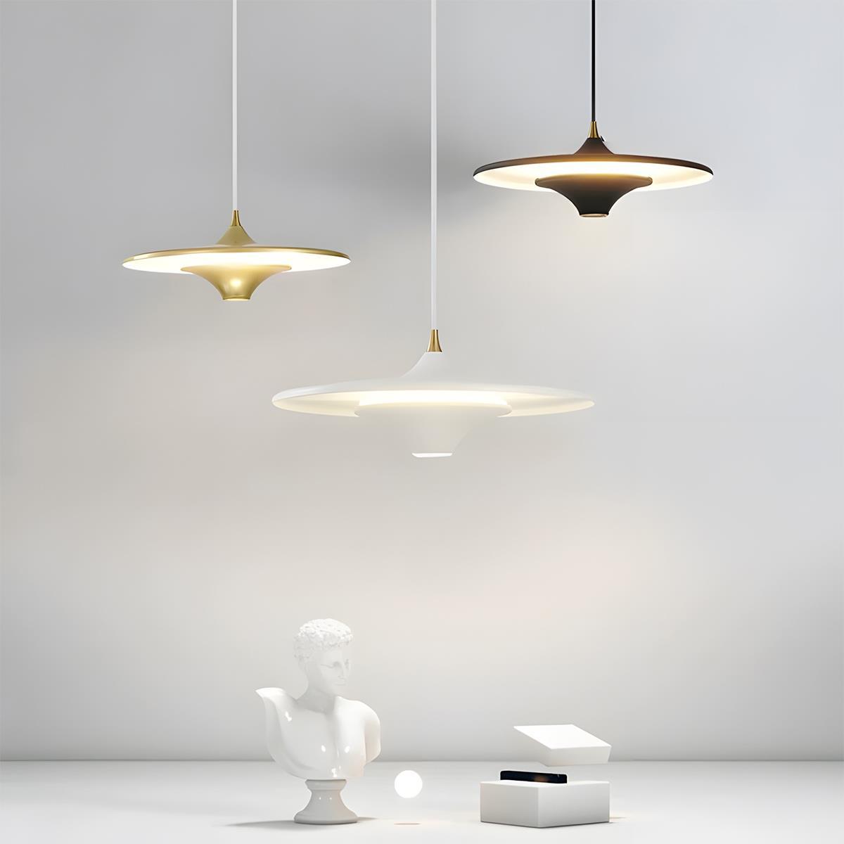 Modern Minimalist Galaxy UFO Dish LED Pendant Lights Hanging Light ...