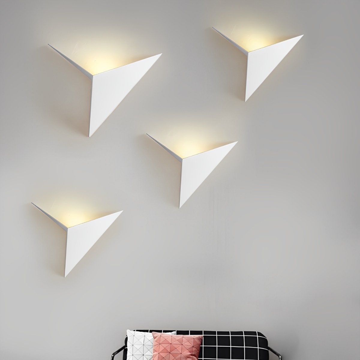 Modern Geometric Indoor Minimalist LED Wall Sconces Lights Paper Plane ...