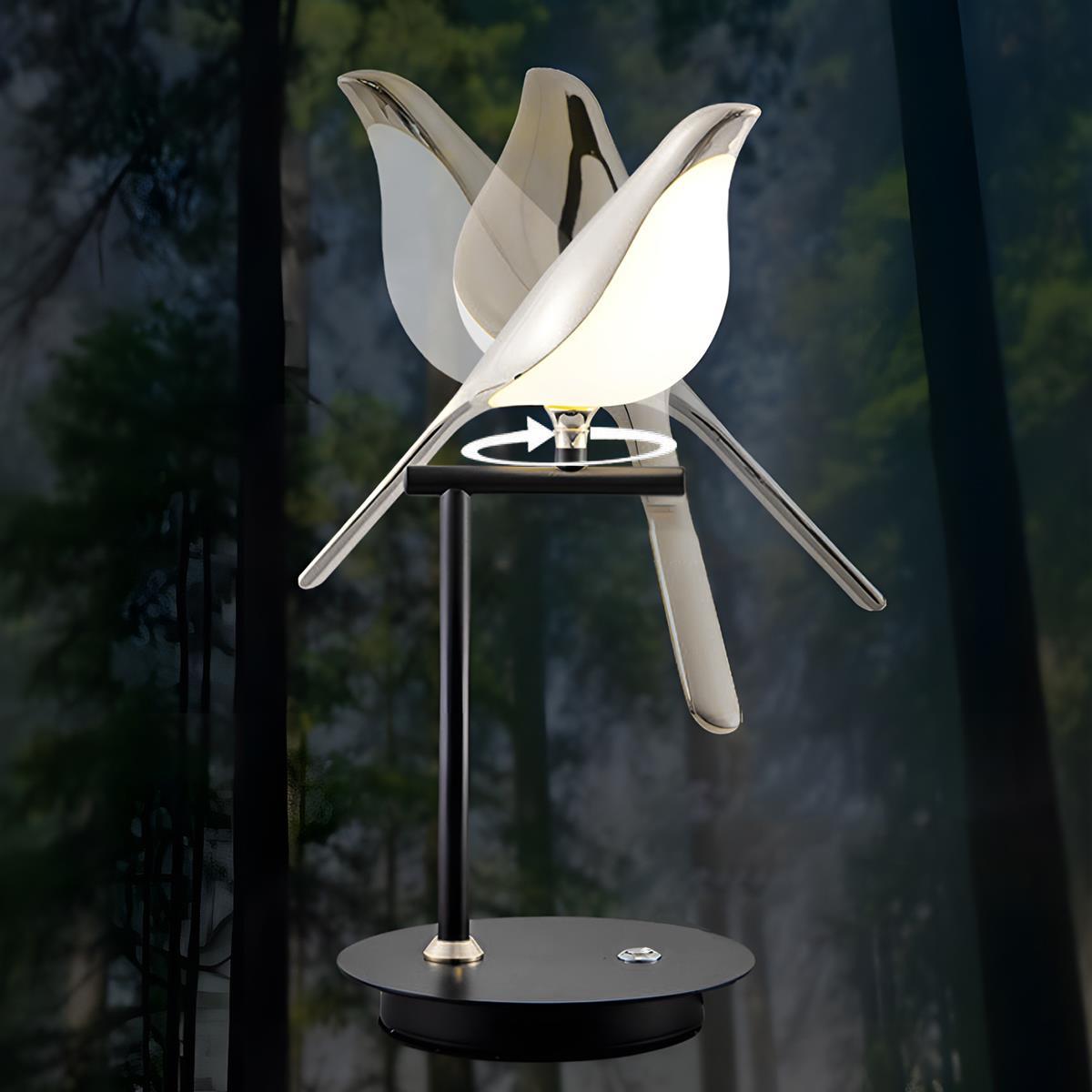 Modern Minimalist Creative Luxury Magpie Bird LED Indoor Desk Table Lamp