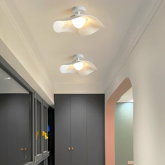 Creative Modern Minimalist White Art Lotus Leaf Wave Pendant Light ...