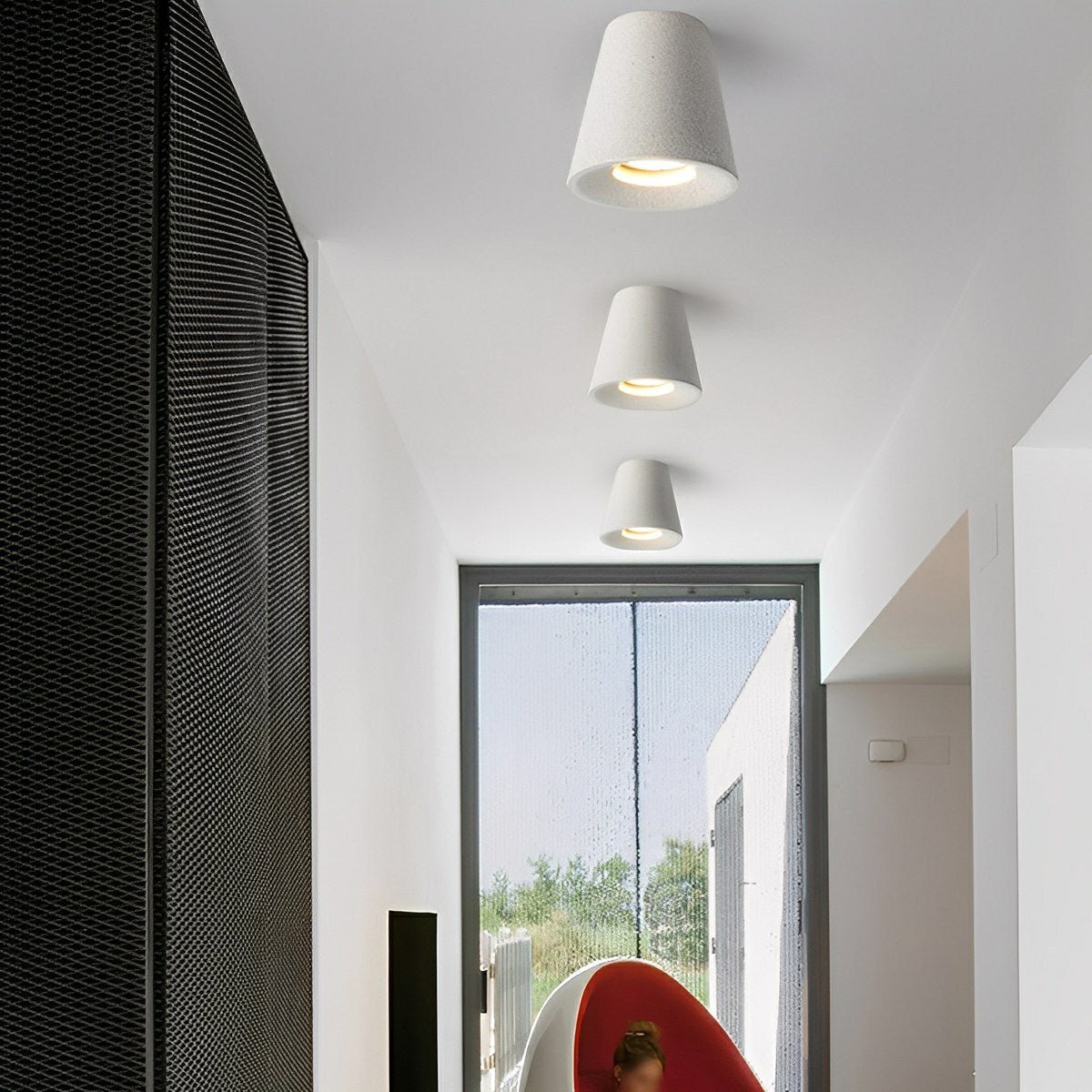 Modern Cone Cement LED Ceiling Light with GU10 Bulb – Flyachilles