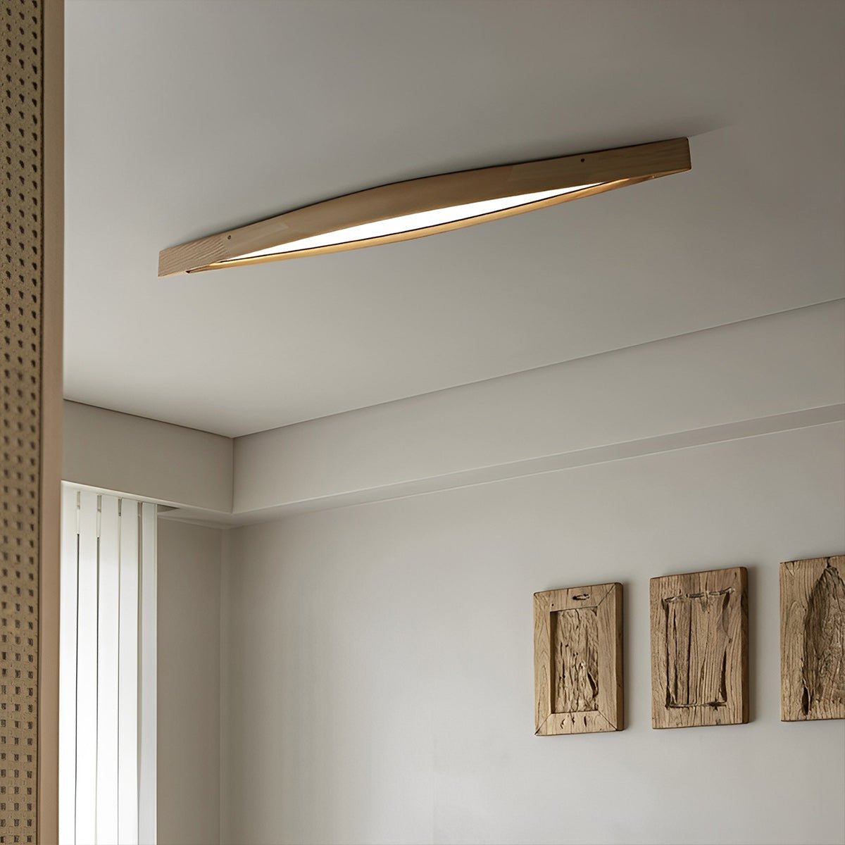 Diamond-Shaped Wooden LED Ceiling Light, Strip Lighting – Flyachilles