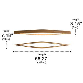 Diamond-Shaped Wooden LED Ceiling Light, Strip Lighting – Flyachilles