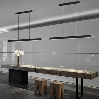 Modern Minimalist LED Long Strip Bar Light Ceiling Hanging Pendant ...