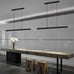 Modern Minimalist LED Long Strip Bar Light Ceiling Hanging Pendant ...
