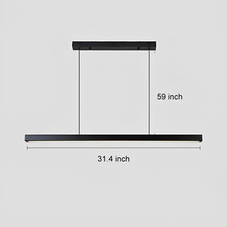 Modern Minimalist LED Long Strip Bar Light Ceiling Hanging Pendant ...
