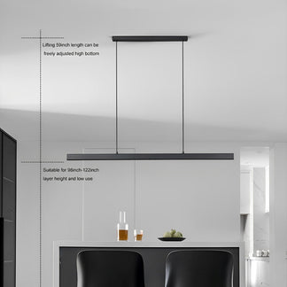 Modern Minimalist LED Long Strip Bar Light Ceiling Hanging Pendant ...