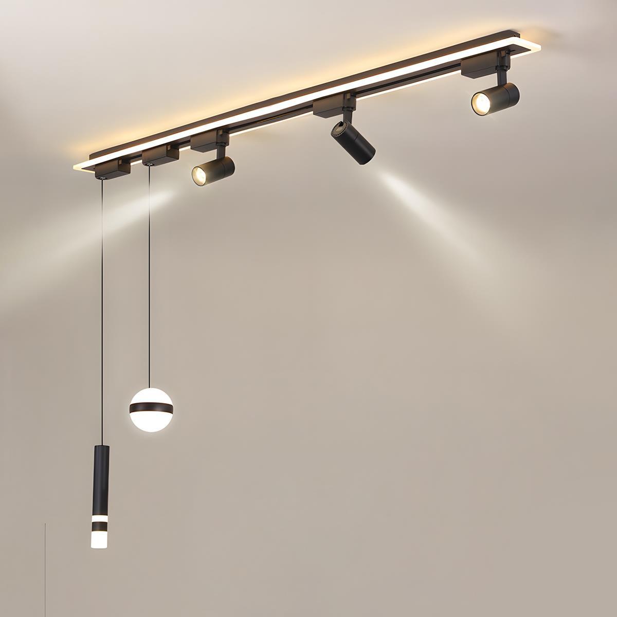 Modern Minimalist DIY Long Strip Track Spotlight LED Ceiling Light ...