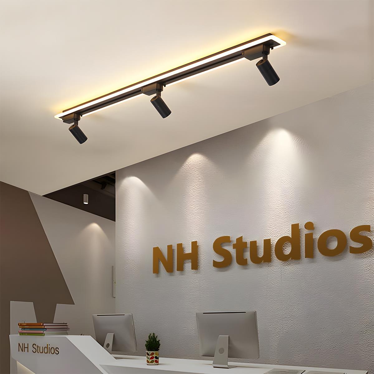 Modern Minimalist DIY Long Strip Track Spotlight LED Ceiling Light ...
