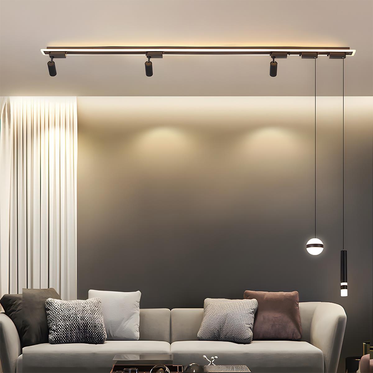Modern Minimalist DIY Long Strip Track Light Spotlight LED Ceiling ...