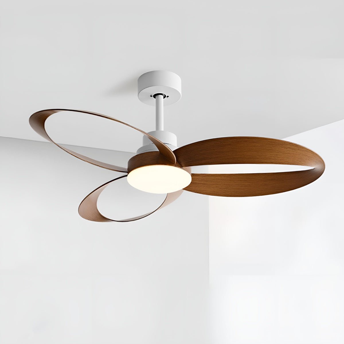 Modern Minimalist Geometric 6-Speed Reverse Ceiling Fan Light Creative ...