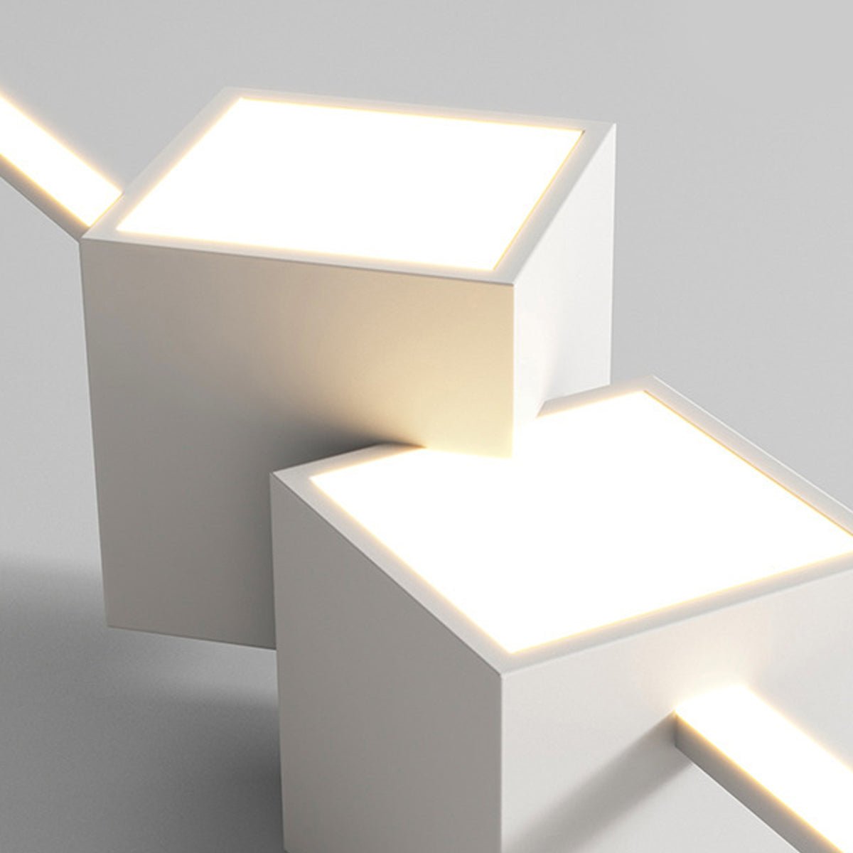 Modern Minimalist Geometric LED Long Strip Indoor Ceiling Light Flush ...