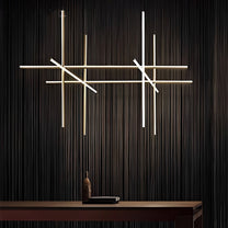 Modern Minimalist Geometric Space Lines Light Pendant Lights Creative ...